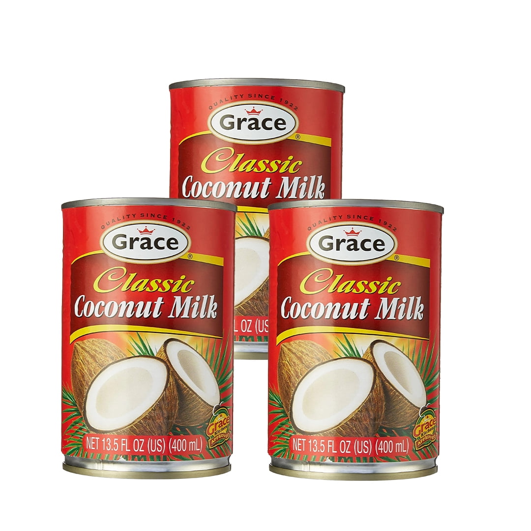 Grace Jamaican Classic Coconut Milk, 13.5 Fl Oz (3-Pack) – Unsweetened ...