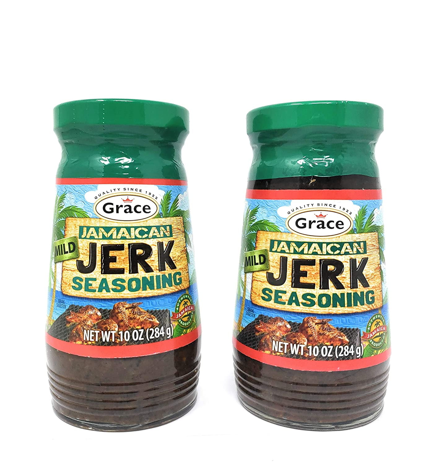 Grace Jamaican Mild Jerk Seasoning 10oz, 2 Pack - Walmart.com