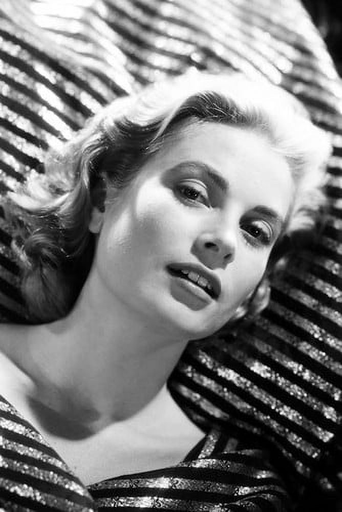 Grace Kelly beautiful studio glamour portrait in striped dress 24x36 ...