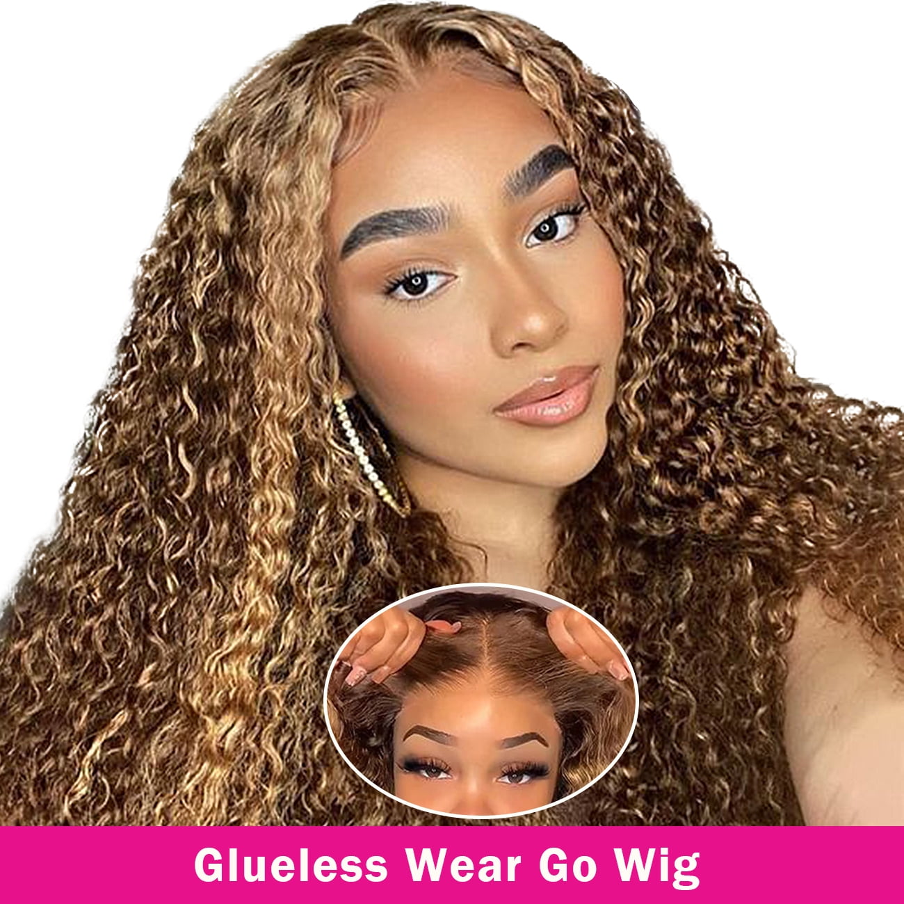 Grace Length Wear and Go Glueless Wigs Human Hair 4/27 Highlight Water ...