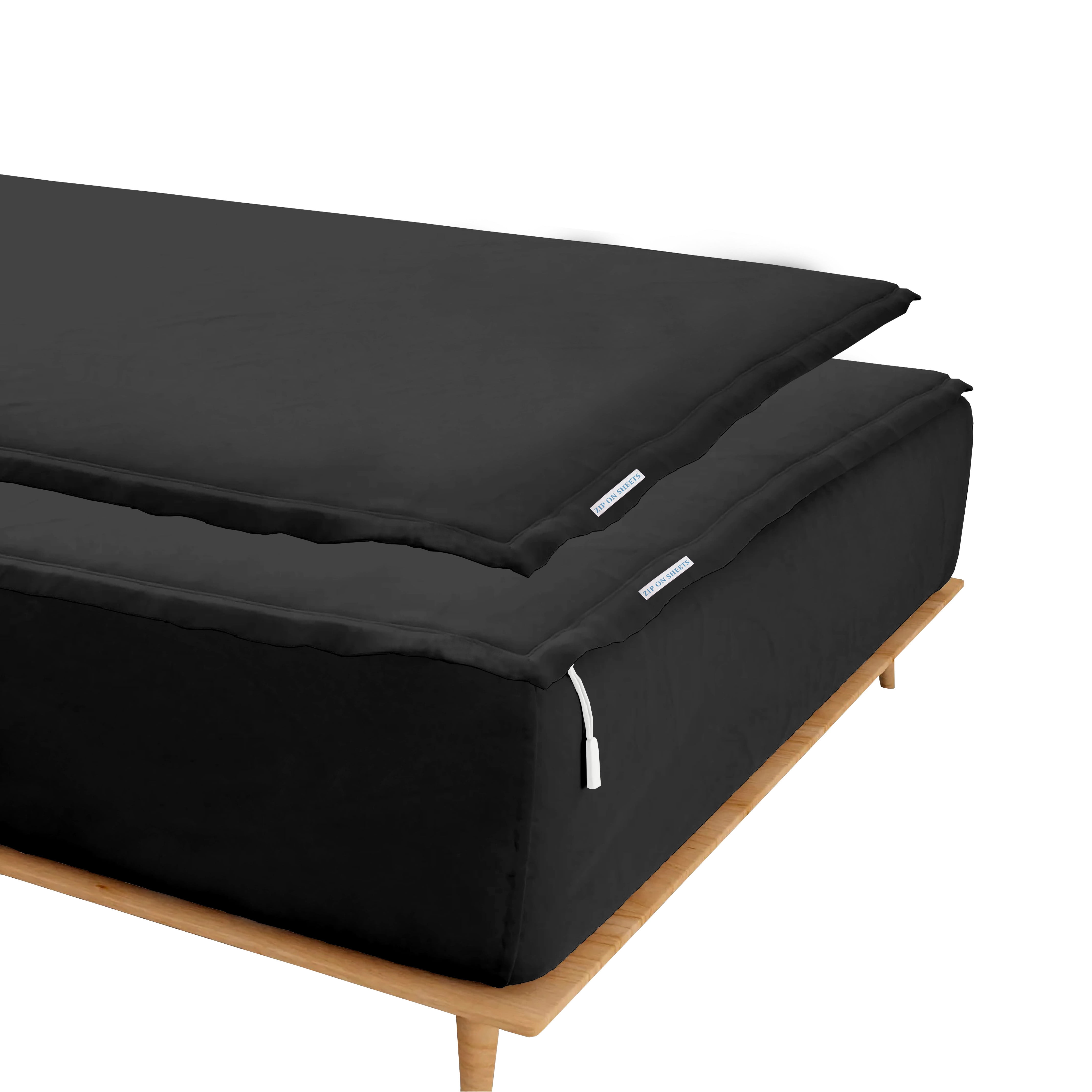 Grace Linen Zip On Sheets Full XL Size(54X80) - Includes 2 Zip Sheets ...