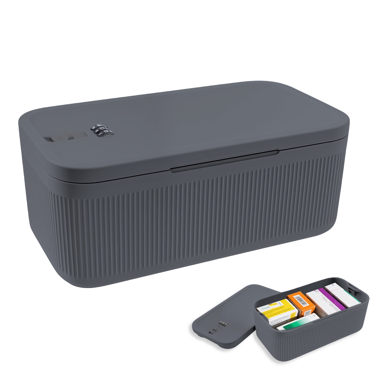 Grace Medication Locking Box Versatile Safe Small Lockable Storage Box ...