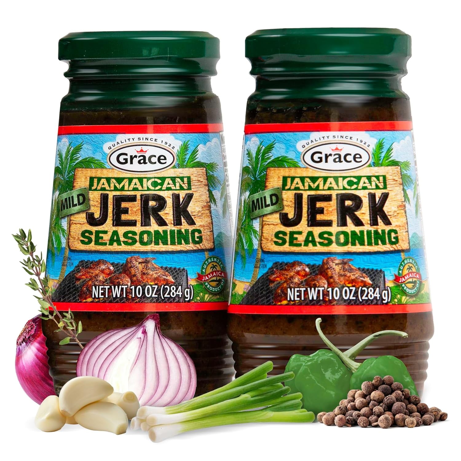 Grace Mild Jamaican Jerk Seasoning – 2 Pack (10 oz Jars) - Walmart.com
