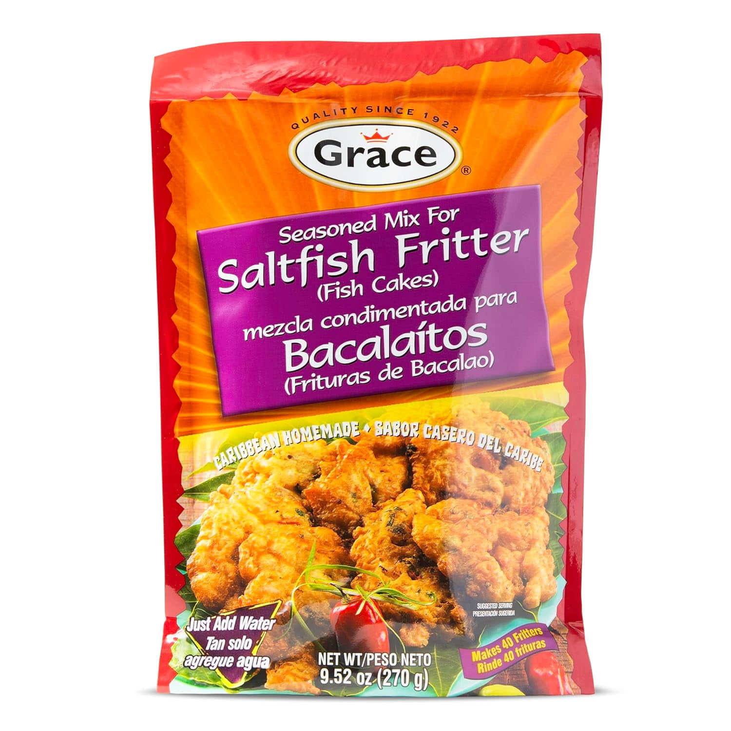 Grace Mix Salt Fish Fritter (12 Pack) 270 g - Walmart.com