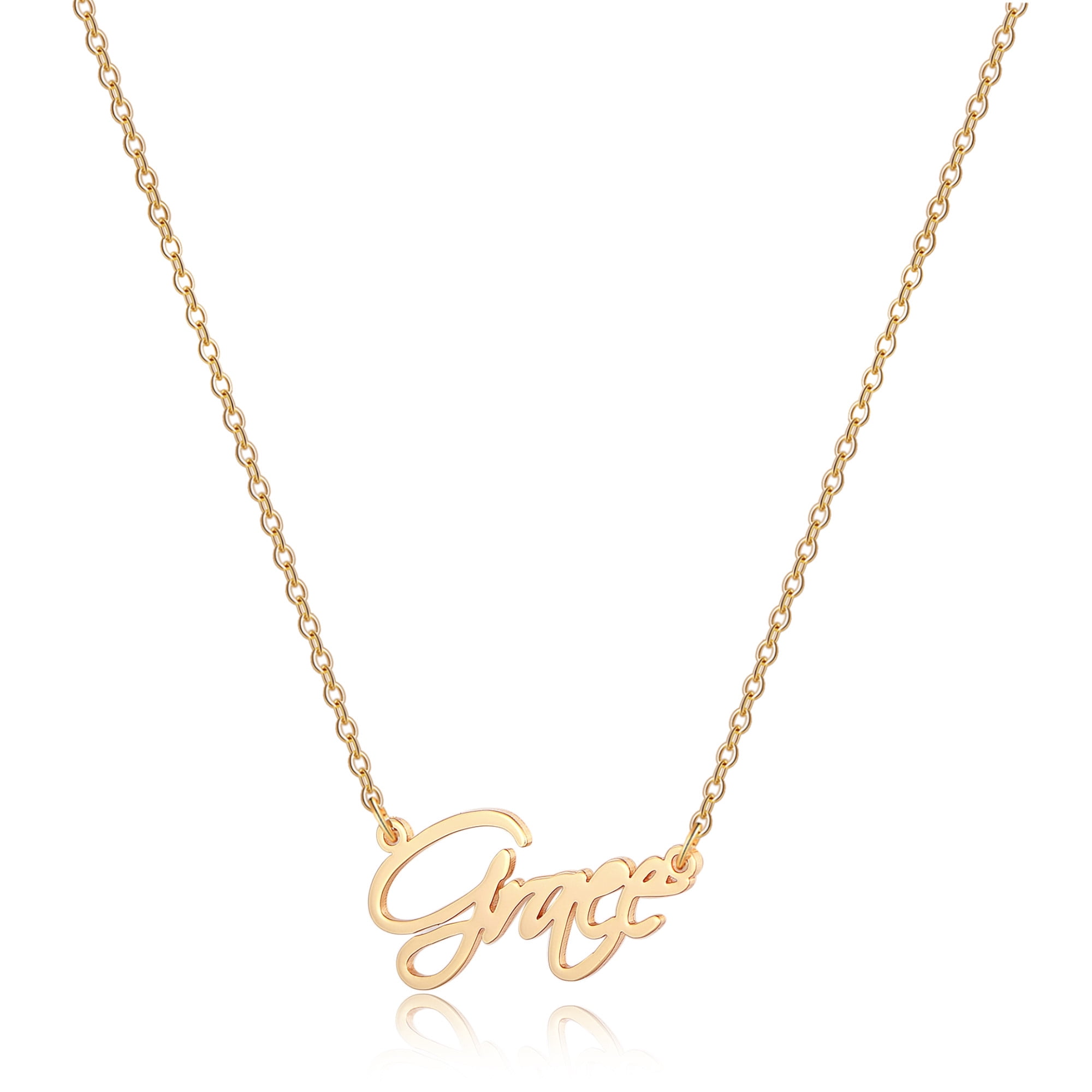Grace Necklace Personalized, 14K Gold Filled Ivy Name Necklace ...