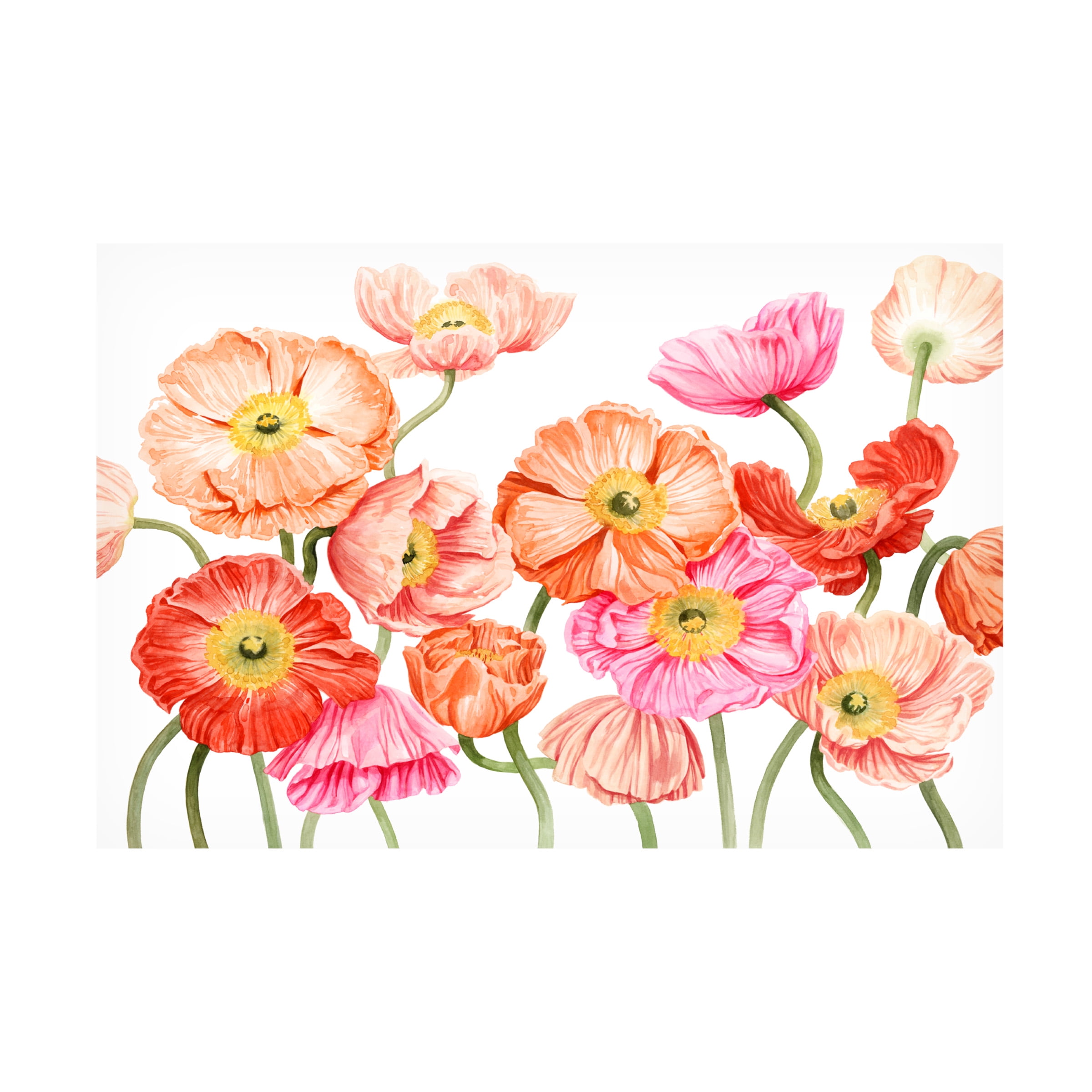 Grace Popp 'Bright Poppies III' Canvas Art - Walmart.com