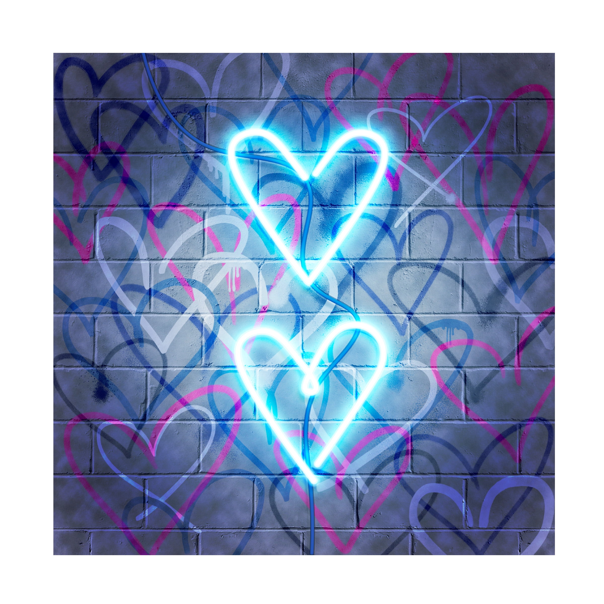Grace Popp 'Neon Heart I' Canvas Art - Walmart.com