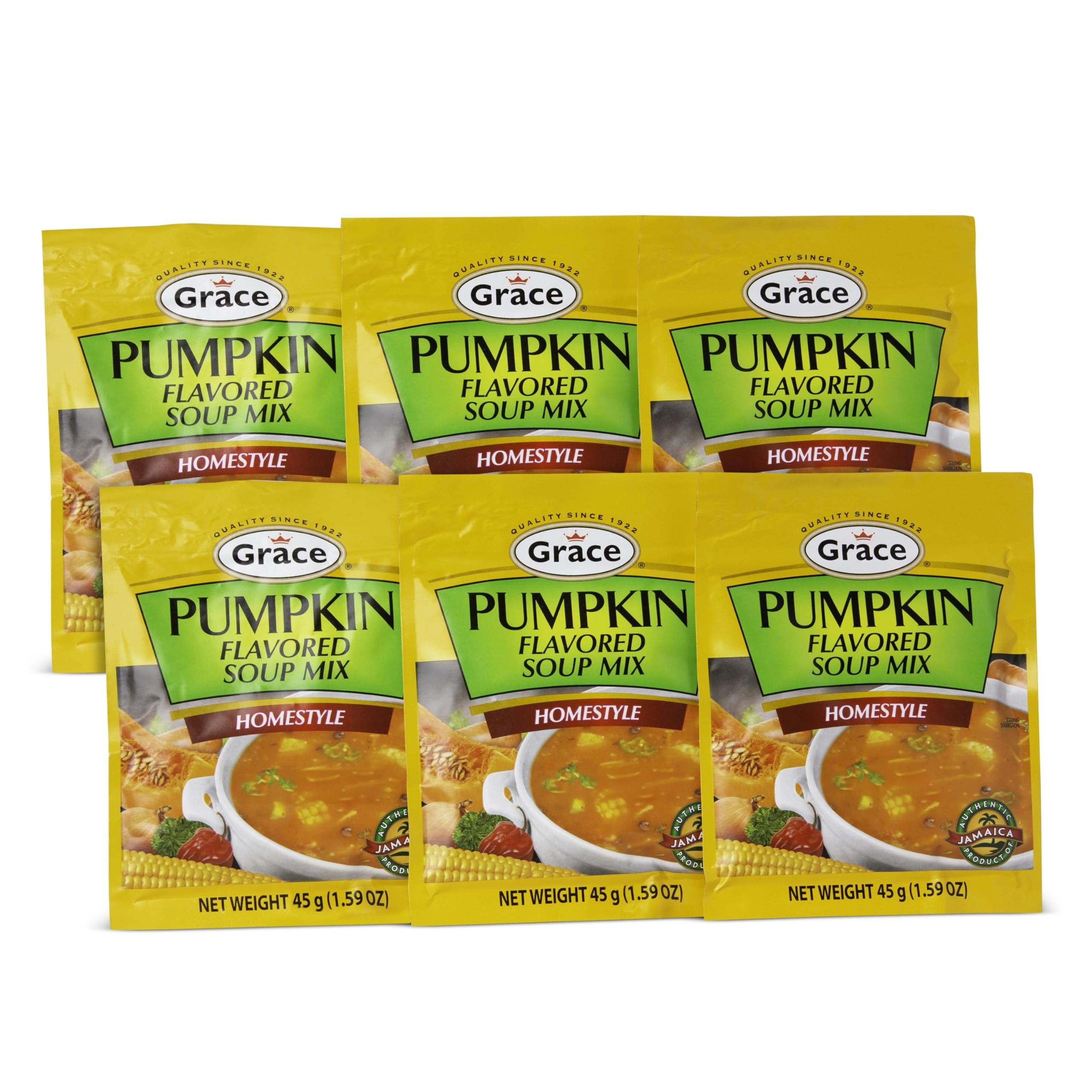 Grace Pumpkin Flavored Soup Mix 1.59oz KKS1 - 6 Pack Homestyle Jamaican ...