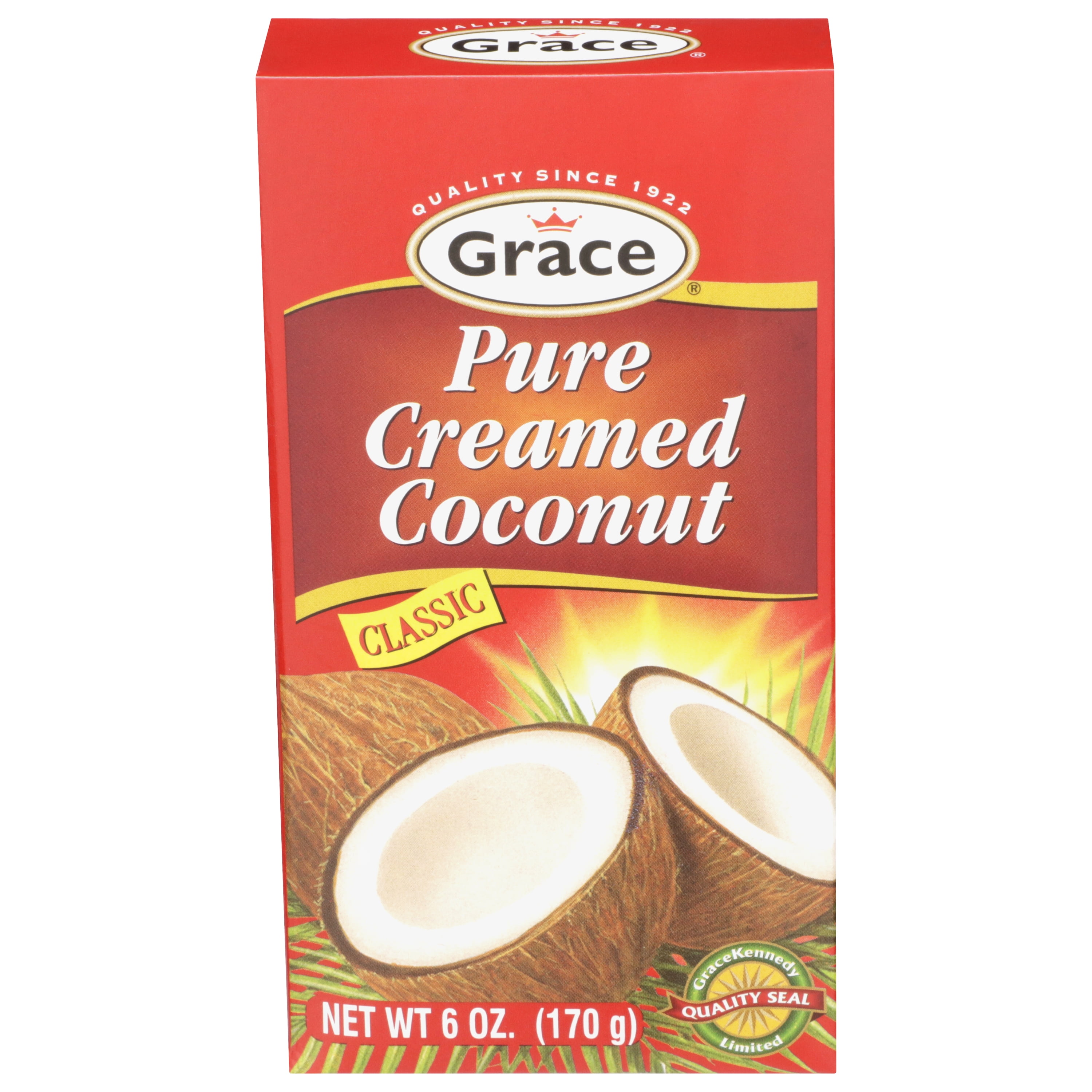 Grace Creamed Coconut, 170g, All Natural, Versatile Coconut Milk ...