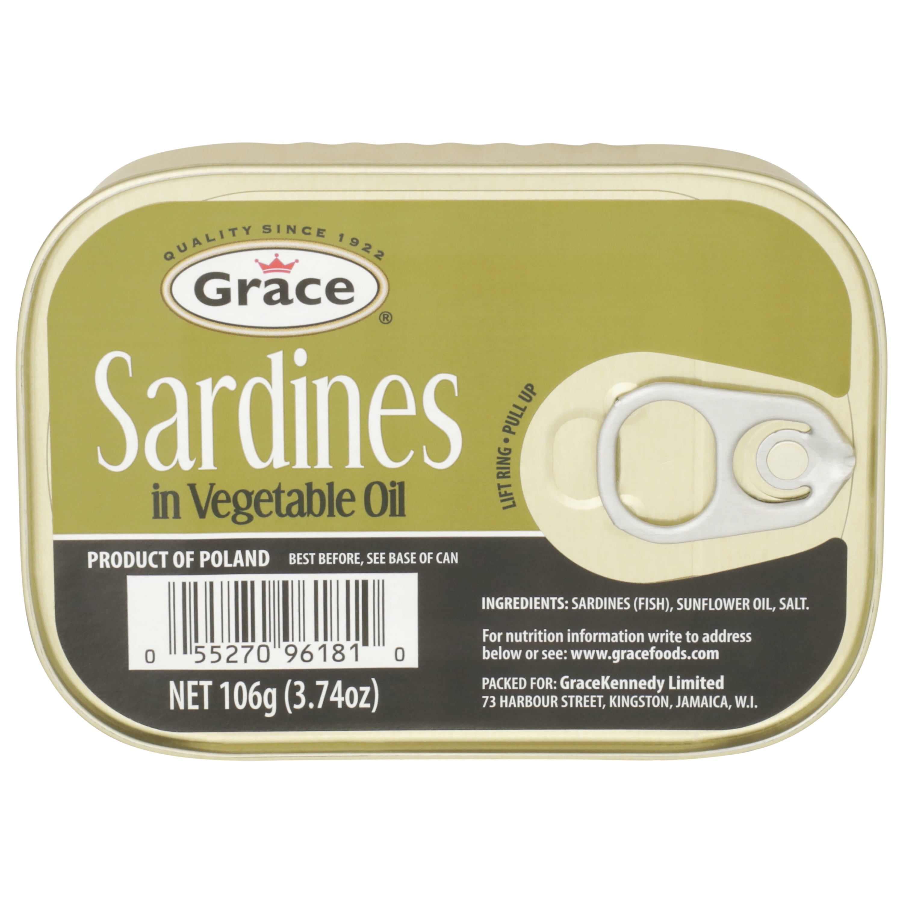 Grace Sardines in Vegetable Oil, Skinless & Boneless, Rich in Omega-3 ...