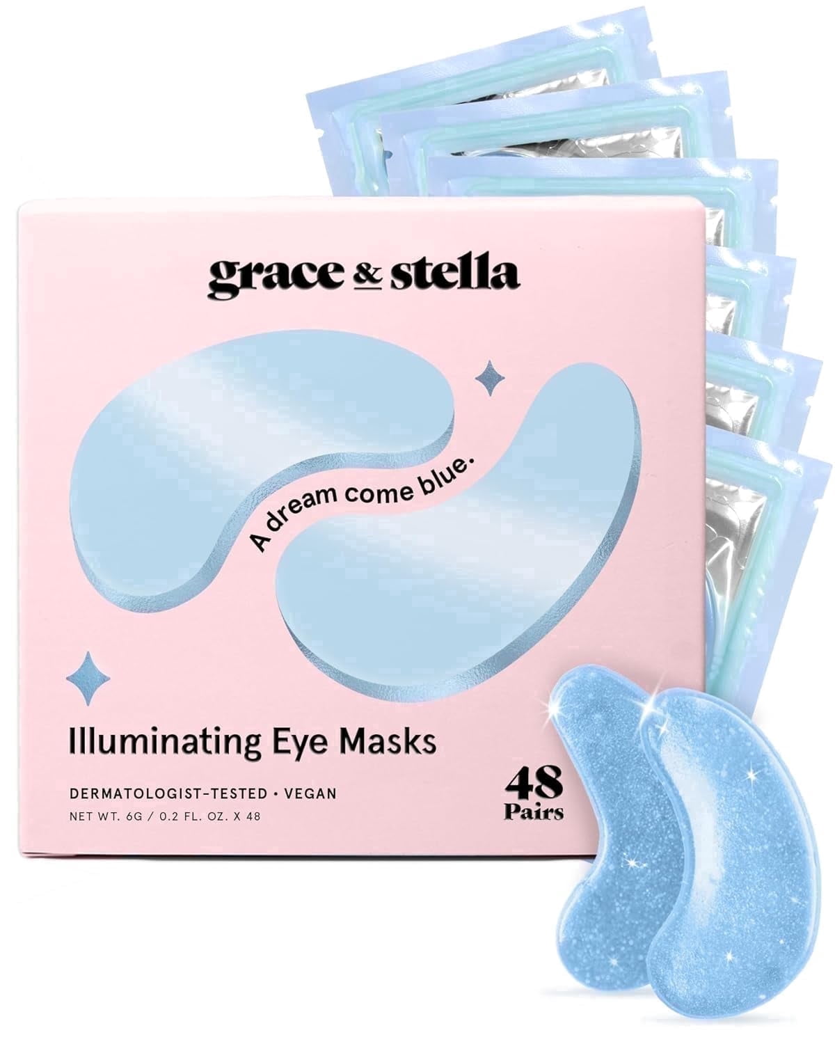 Grace and Stella, Under Eye Masks, 48 Pack, Hydrating Gel Patches ...