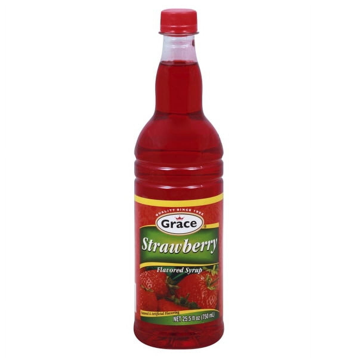 Grace Tropical Strawberry Syrup, Versatile & Convenient, 25.5oz Bottle ...