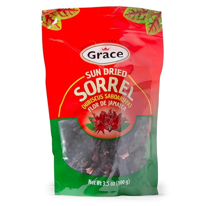 Grace Sun Dried Jamaica Sorrel Flower, 3.5 oz - Caribbean Herbal ...