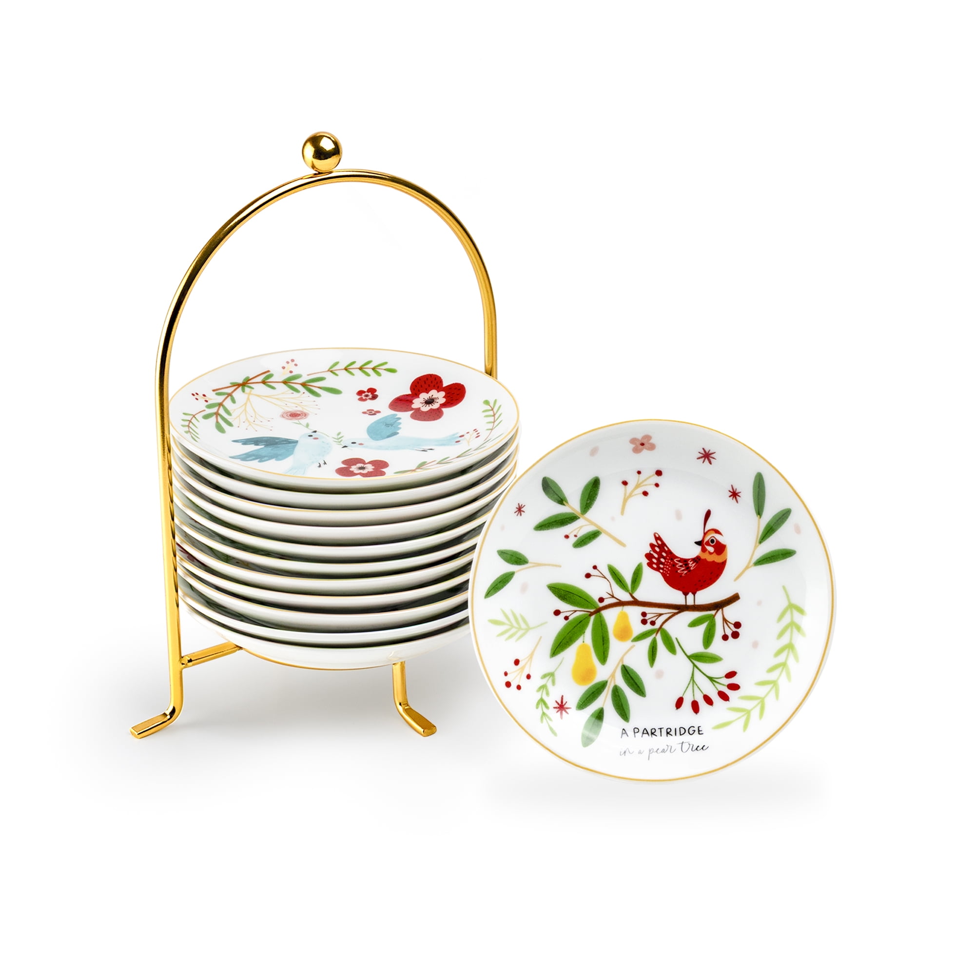 Grace Teaware 12 Days of Christmas 6" Fine Porcelain Appetizer Plate ...