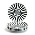Grace Teaware Black and White Scallop Fine Porcelain 10.75in Dinner ...