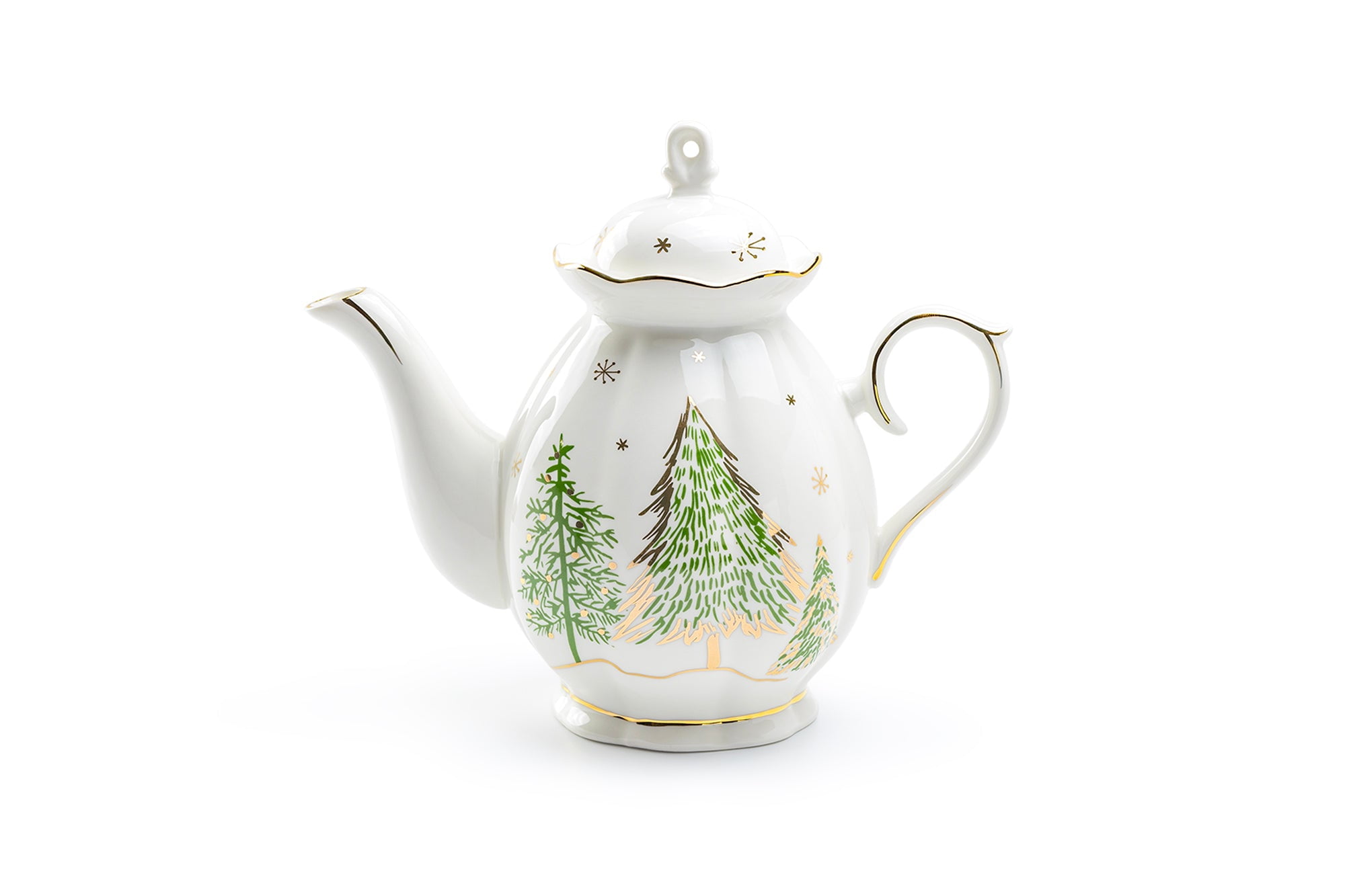 Grace Teaware Christmas Pine Trees 40oz Fine Porcelain Teapot - Walmart.com