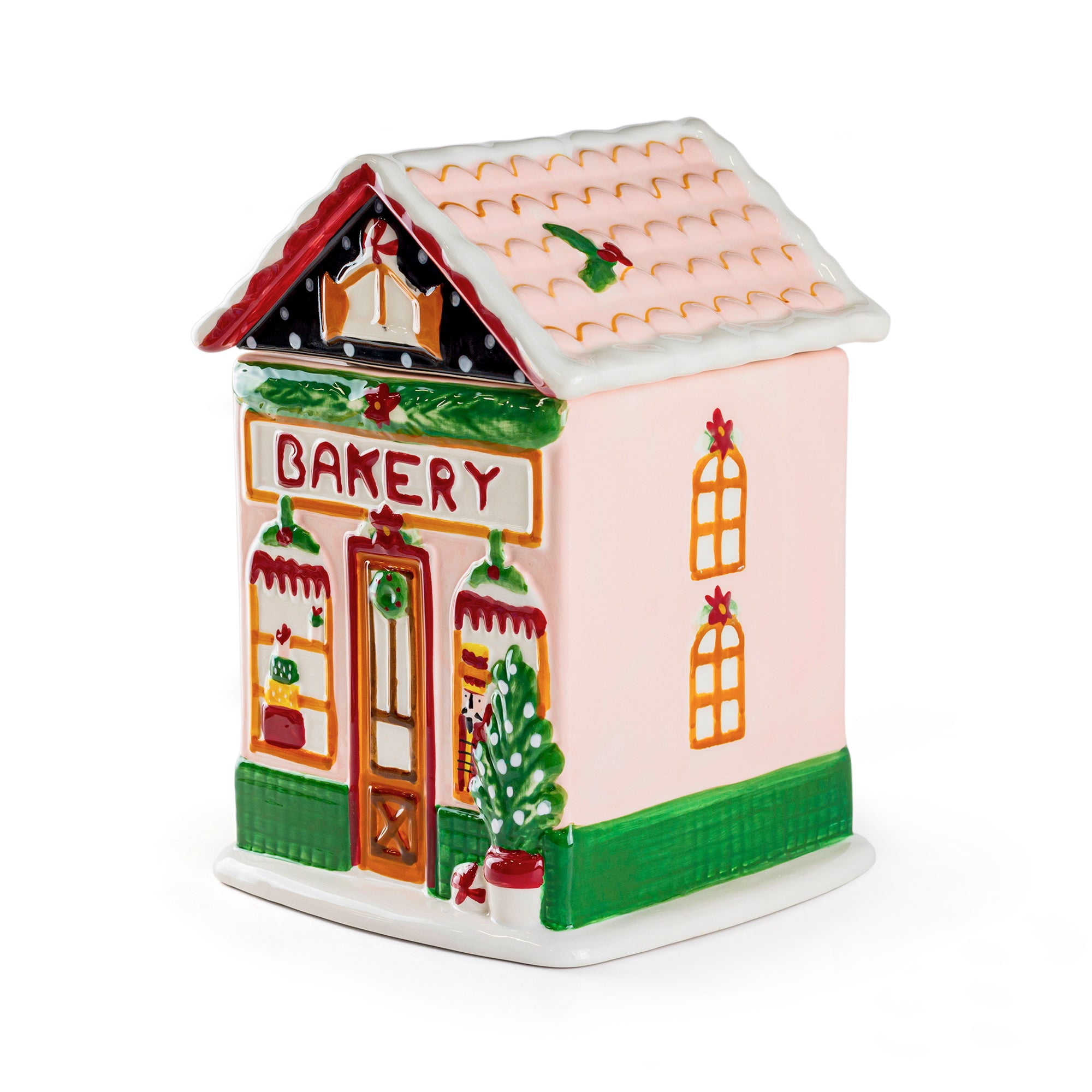 Grace Teaware Holiday Bakery House Cookie Jar 2qt - Walmart.com