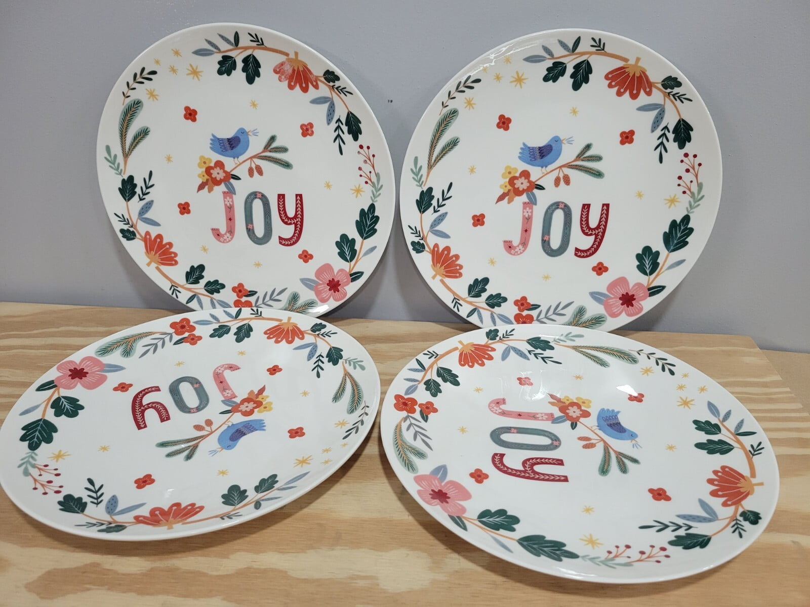 Grace Teaware Joy Contempo 10" Dinner Plates - Set of 4 - Walmart.com