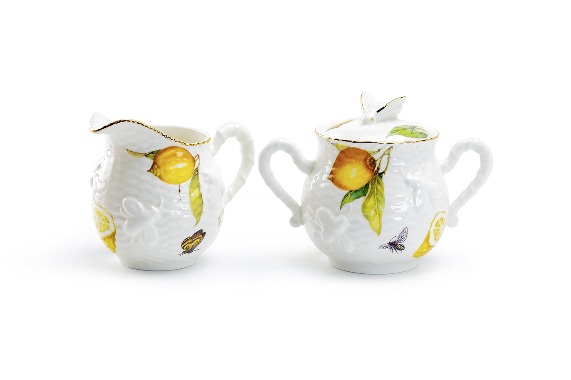 Grace Teaware Lemon Bee Fine Porcelain Cup and Saucer with Gold Trim ...