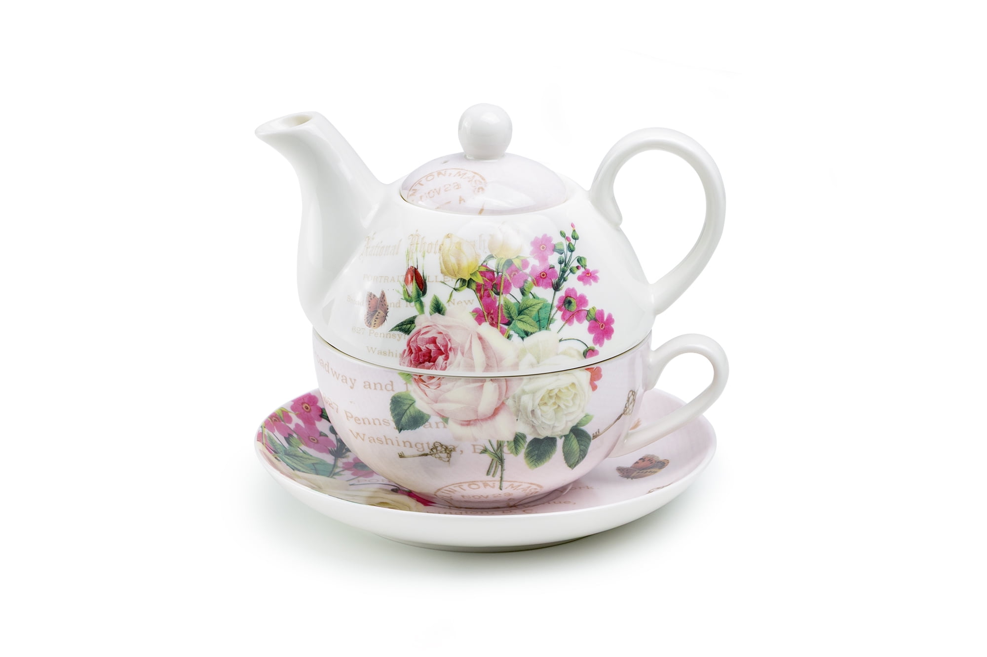 Grace Teaware Liz's Rose Garden Fine Porcelain Tea For One Set Stechcol ...