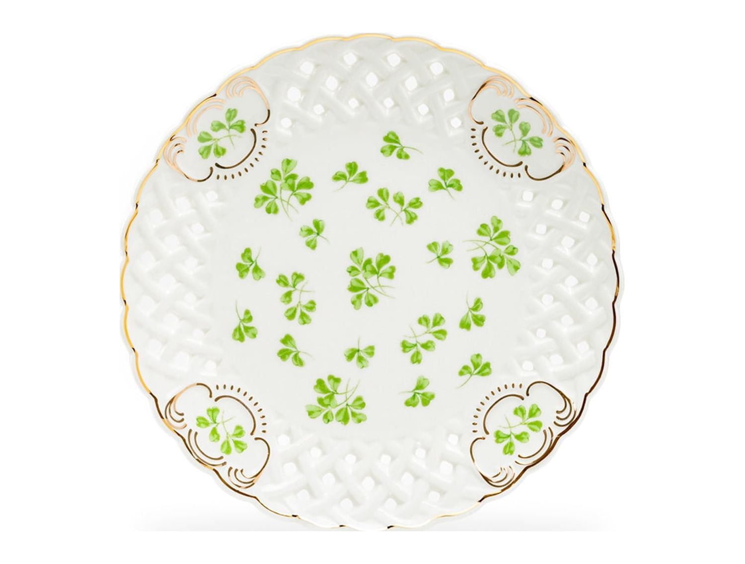 Grace Teaware Set of One 7.5" Shamrock Fine Porcelain Dessert Salad ...
