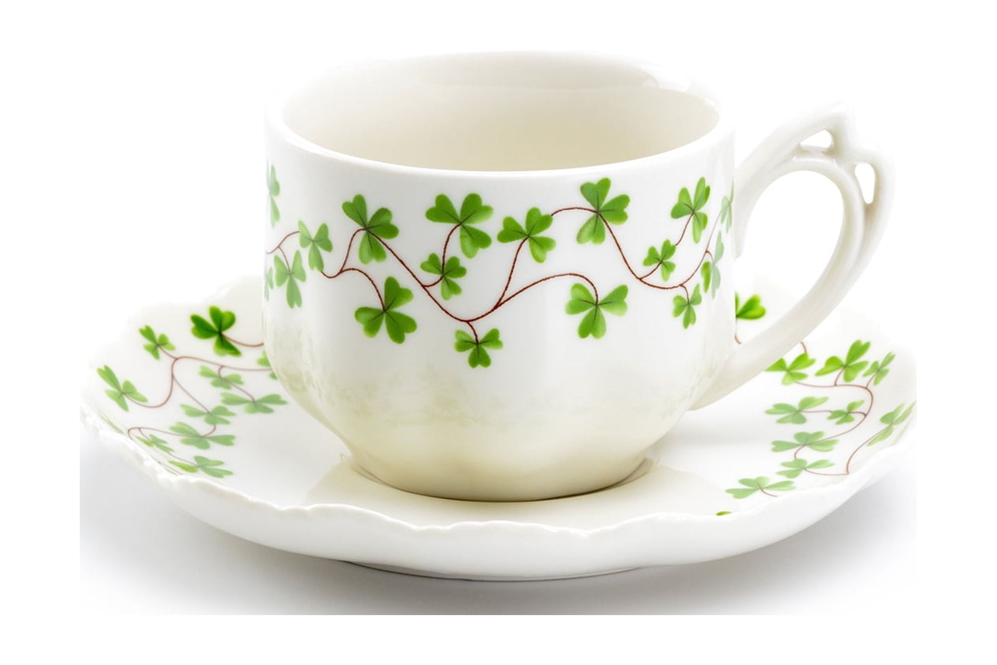 Grace Teaware Shamrock 7oz Fine Porcelain Tea Cup and Saucer - Walmart.com