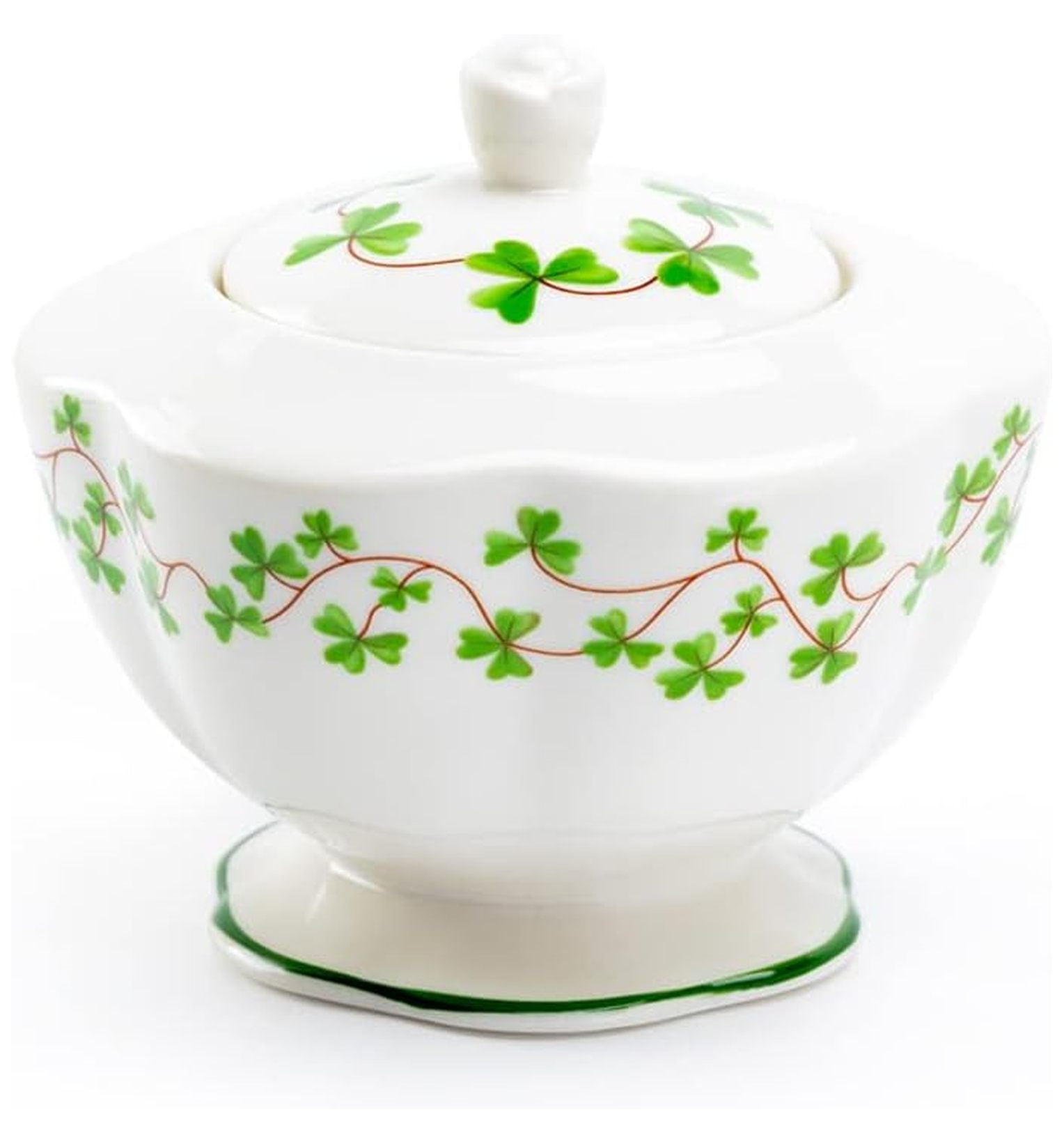 Grace Teaware Shamrock Fine Porcelain Sugar Bowl, Regular - Walmart.com