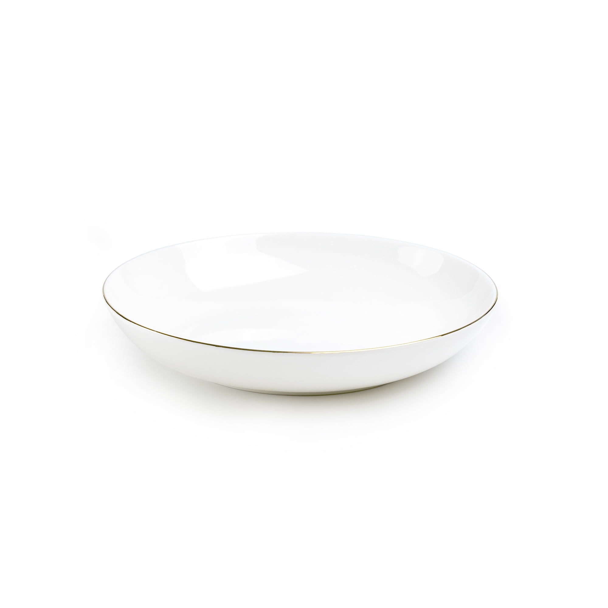 Grace Teaware Silver Rim Blanc 8.75" Bone China Dinner Bowl Gracie Bone ...