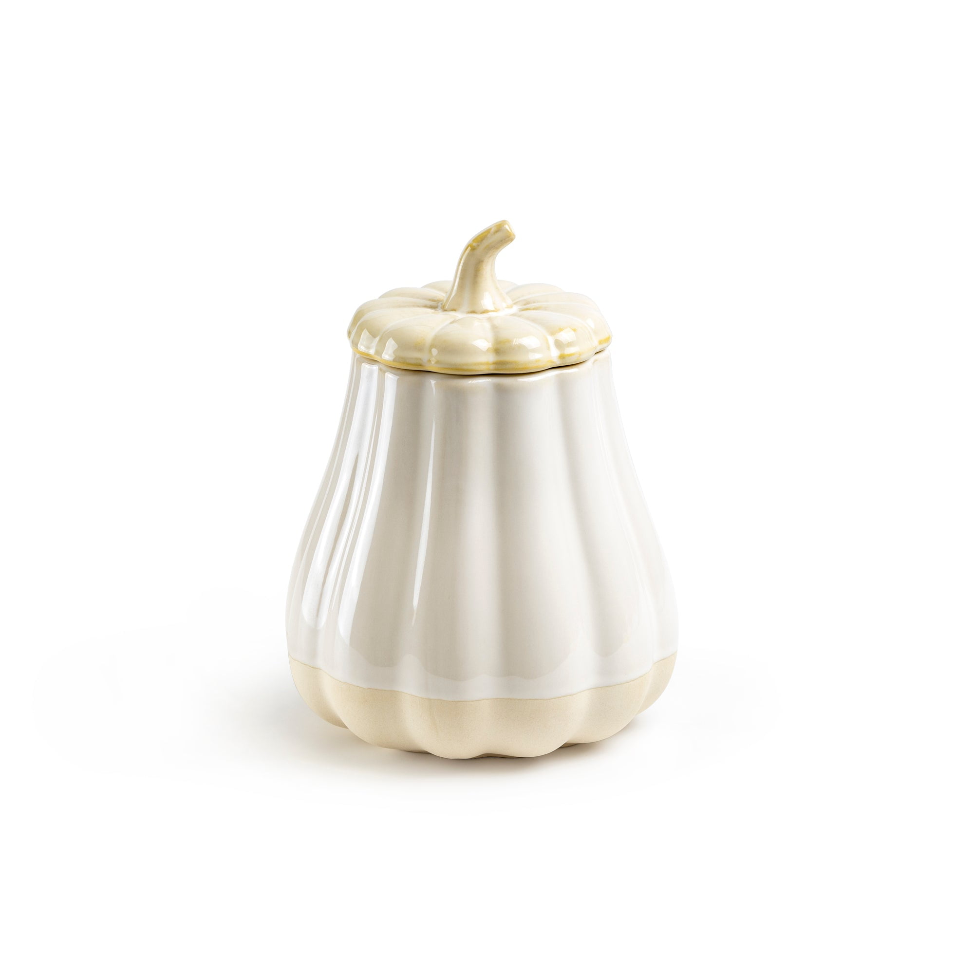 Grace Teaware White Pumpkin Figural 1.7qt Reactive Glaze Jar with ...