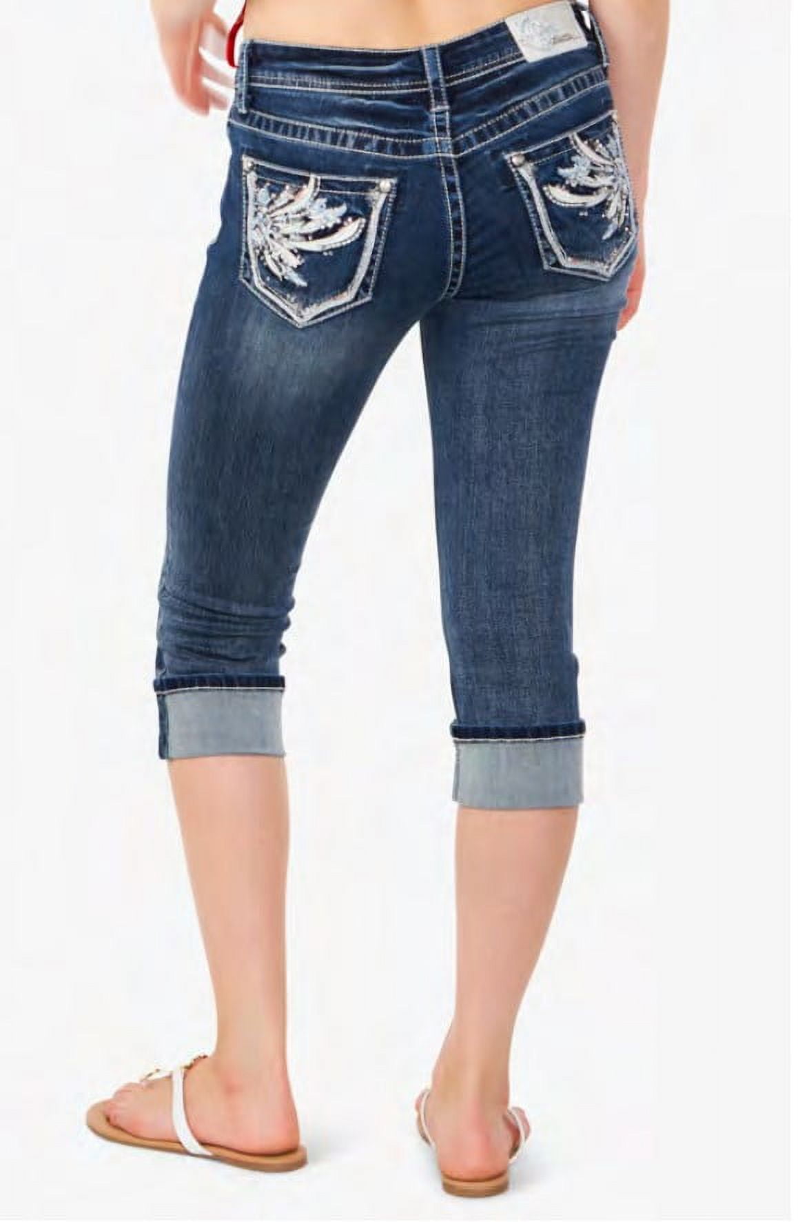 Grace in LA Women's Western Feather Embroidered Crystal Embellished ...