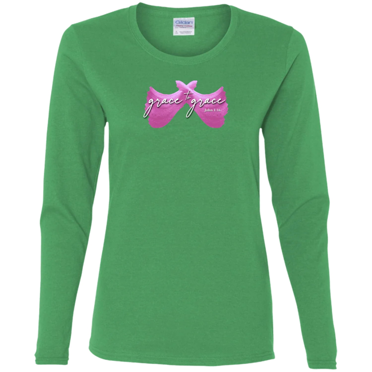 Grace to Grace Ladies Cotton LS Tee Shirt - Walmart.com