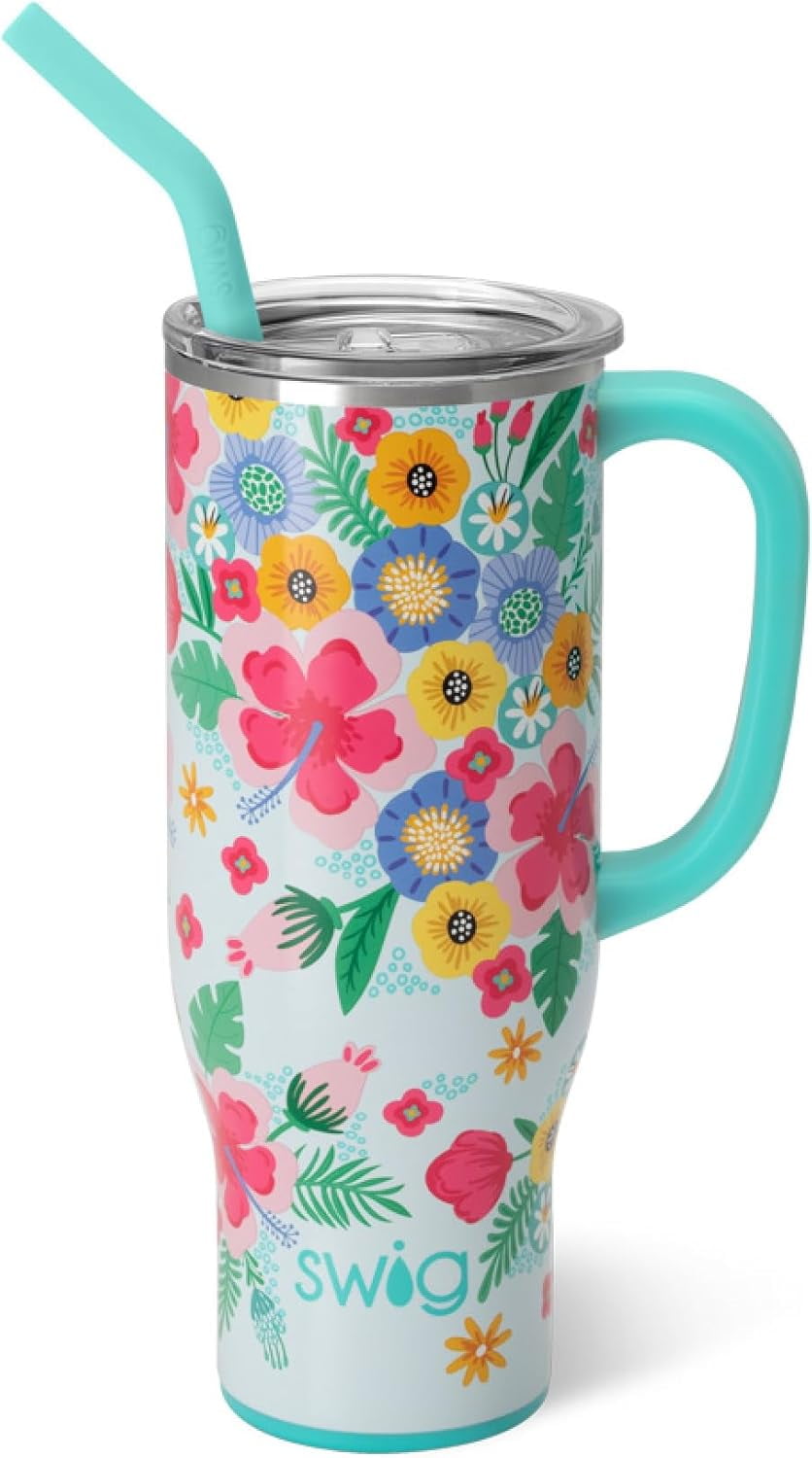GraceHome-US 30oz Mega Mug, 30 oz Tumbler with Handle and Straw, Cup ...