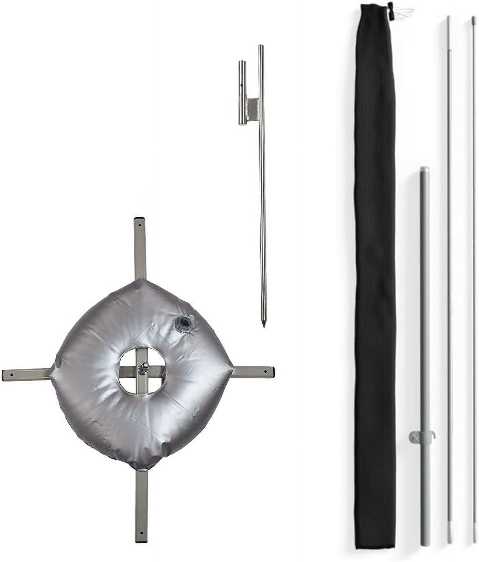 GraceHome-US Small Flag Pole Kit – Flag Pole Set Includes (3) Pole ...