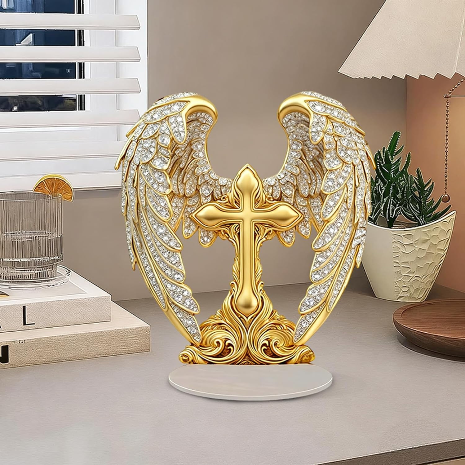 Graceful The Cross Prayer Wings Angel Figurine, Angel Wing Design Cross ...