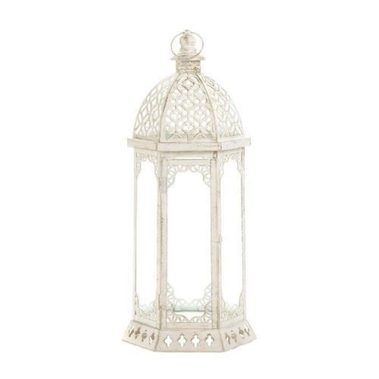 Graceful Distressed Lantern, White - Large - Walmart.com