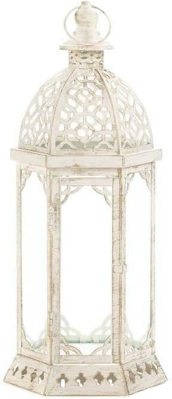 Graceful Distressed White Lantern (S) - Walmart.com