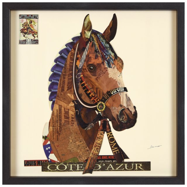 "Graceful Gallop" Alex Zeng’s dimensional collage, under glass & a ...
