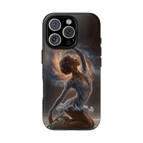 Graceful Ice Skater Woman Phone Case with Elegant Motion Art 17 16 15 ...