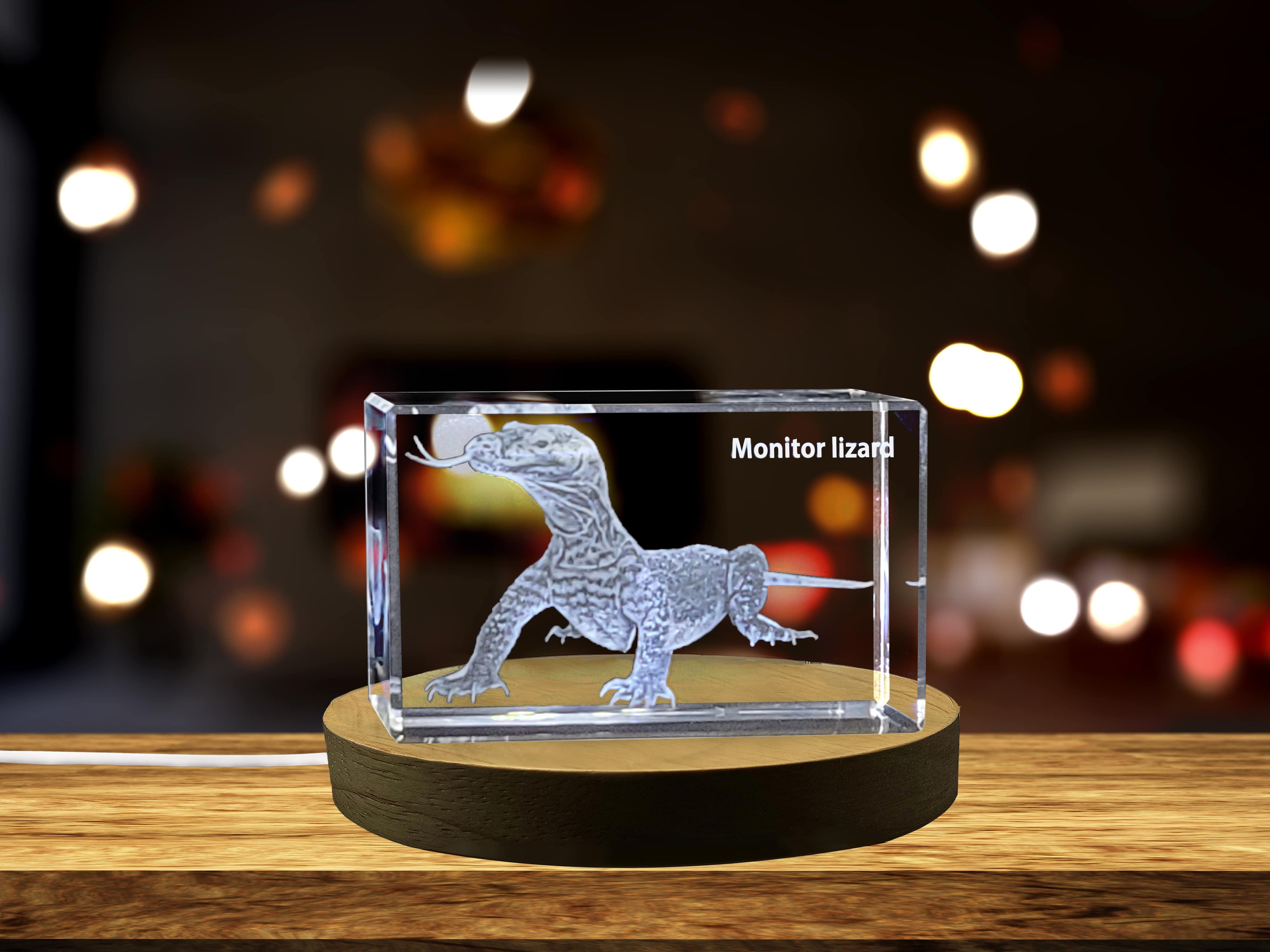 Graceful Monitor Lizard Crystal Carvings | Exquisite Gems Etched with ...