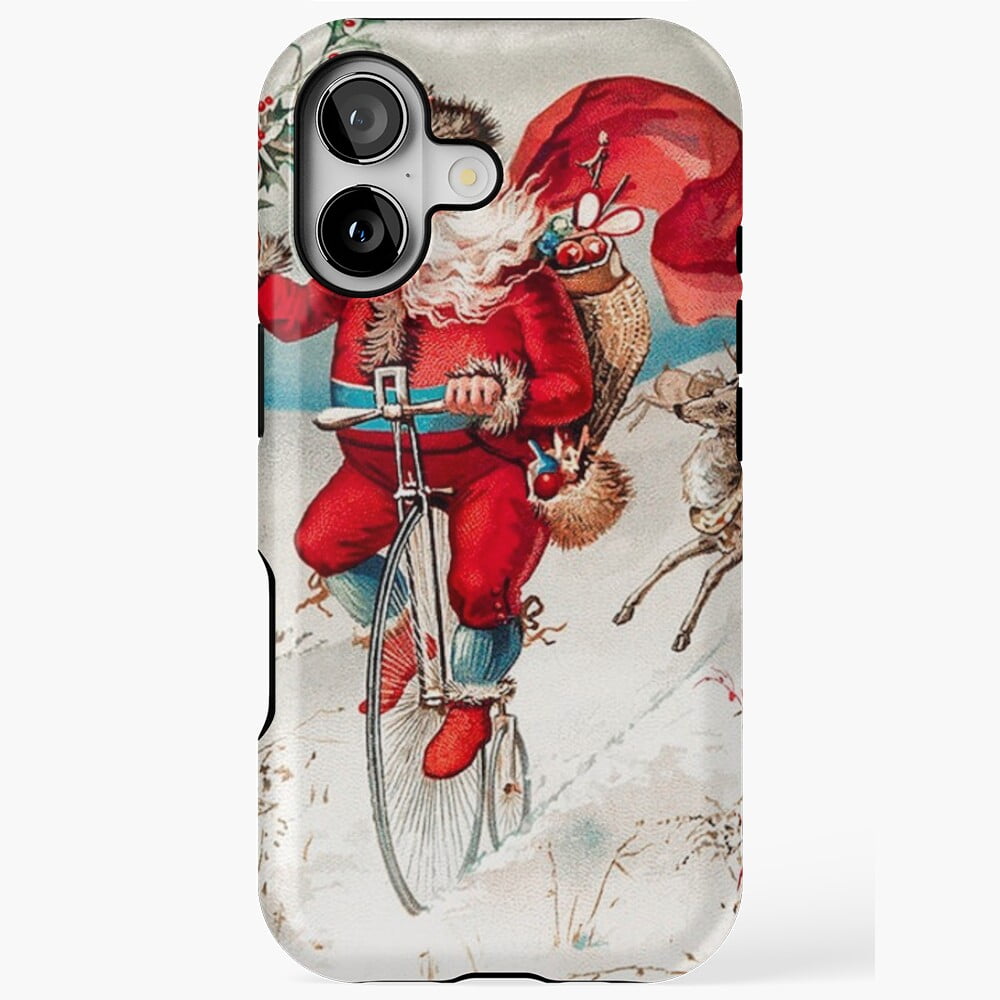 Graceful Penny Farthing Reindeer Scene Case for iPhone 17 through 11 ...