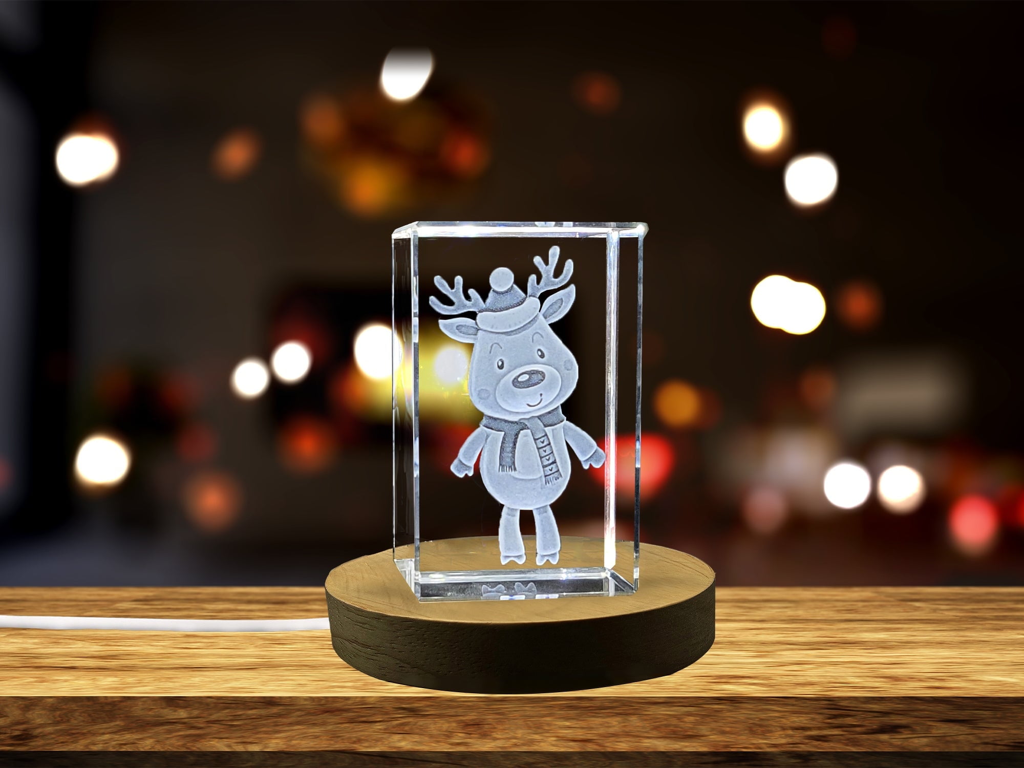 Graceful Reindeer | 3D Engraved Crystal Sculpture - Walmart.com