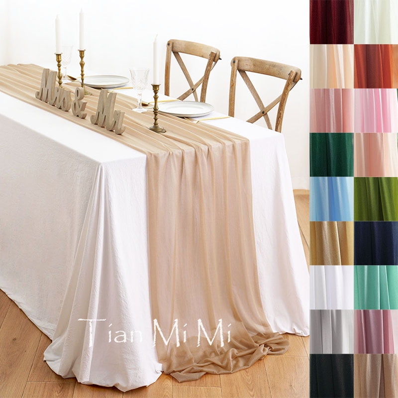 Graceful Table Runner Luxury Sheer for Wedding Rustic Princess Party ...