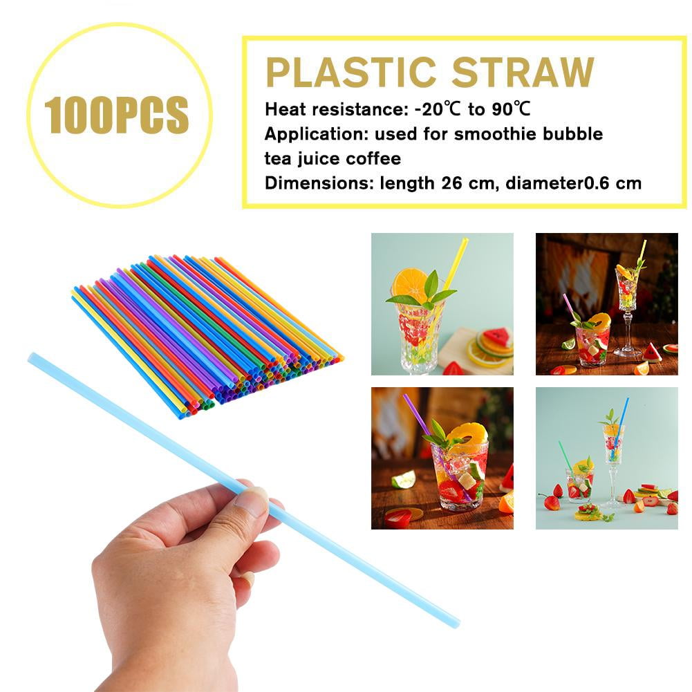 Gracefulvara 100PCS Straws Extra Wide Fat Jumbo Bubble Tea Smoothie ...