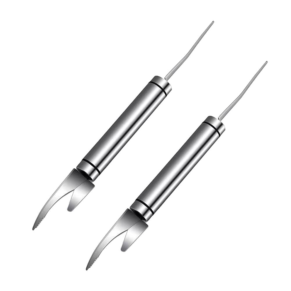 Gracefulvara 2-Pack Double-Headed Stainless Steel Shrimp Line Remover ...