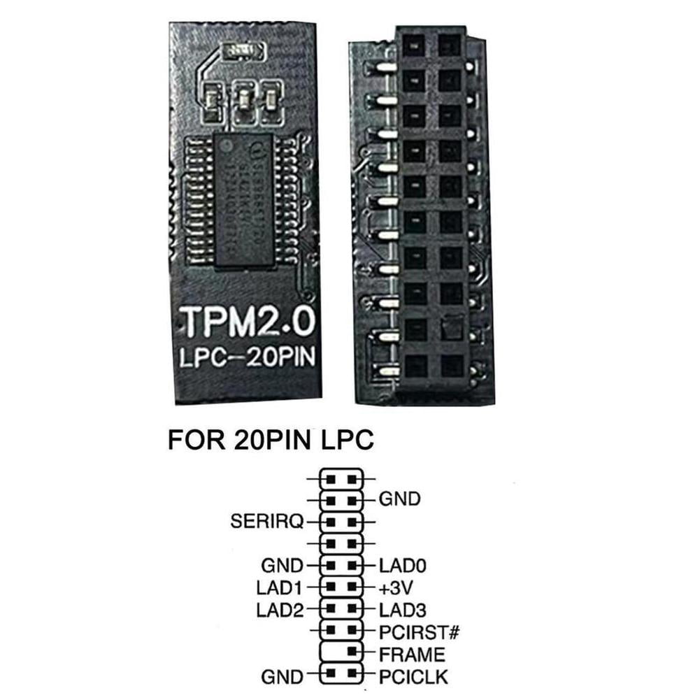 Gracefulvara 20-pin LPC interface TPM2.0 security module supports ...