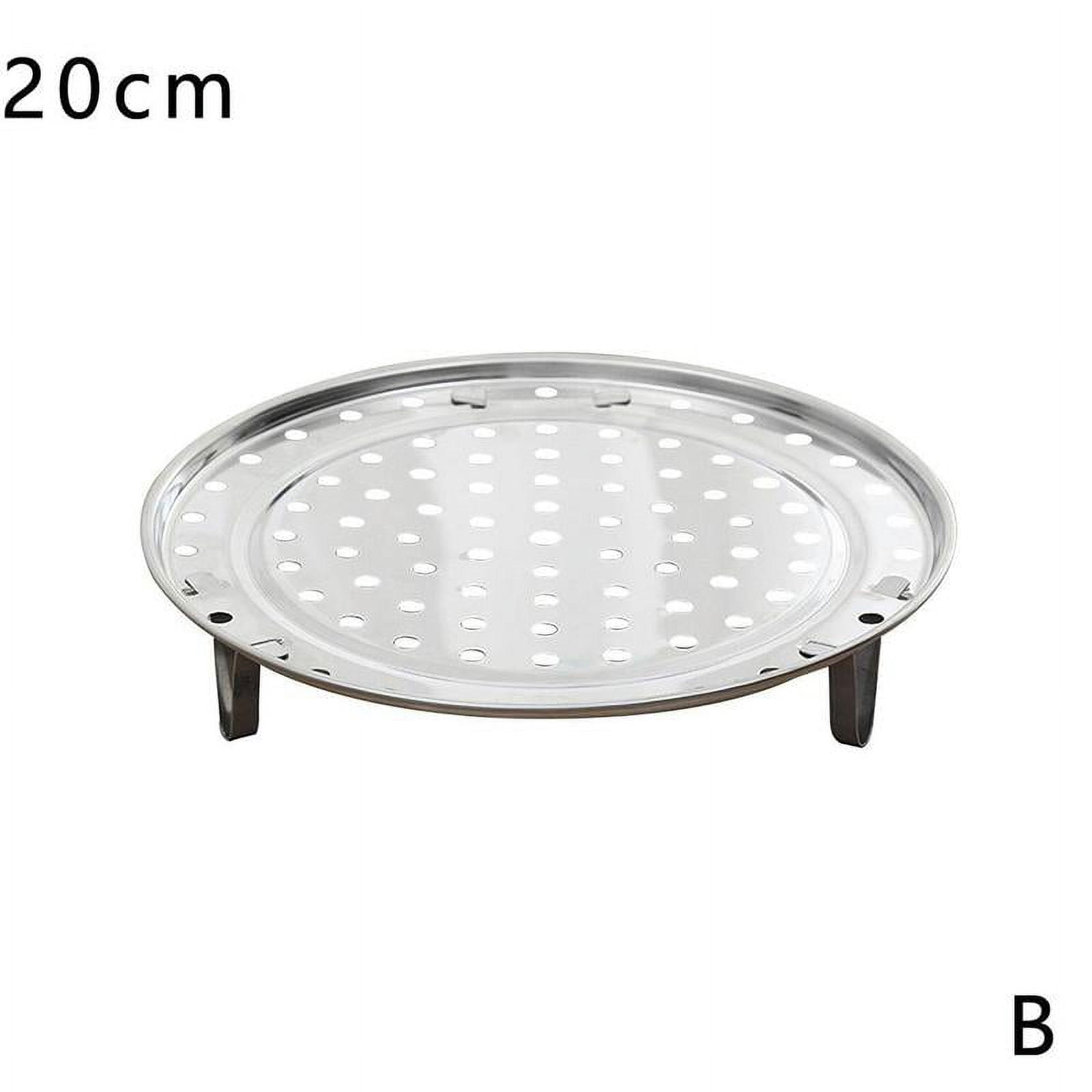 Gracefulvara 20cm Stainless Steel Steaming Plate Steaming Slice Round ...