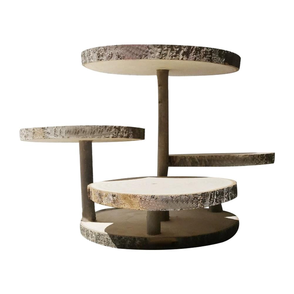 Gracefulvara 5 Wood Pieces Special-Shaped Creative Indoor Balcony ...