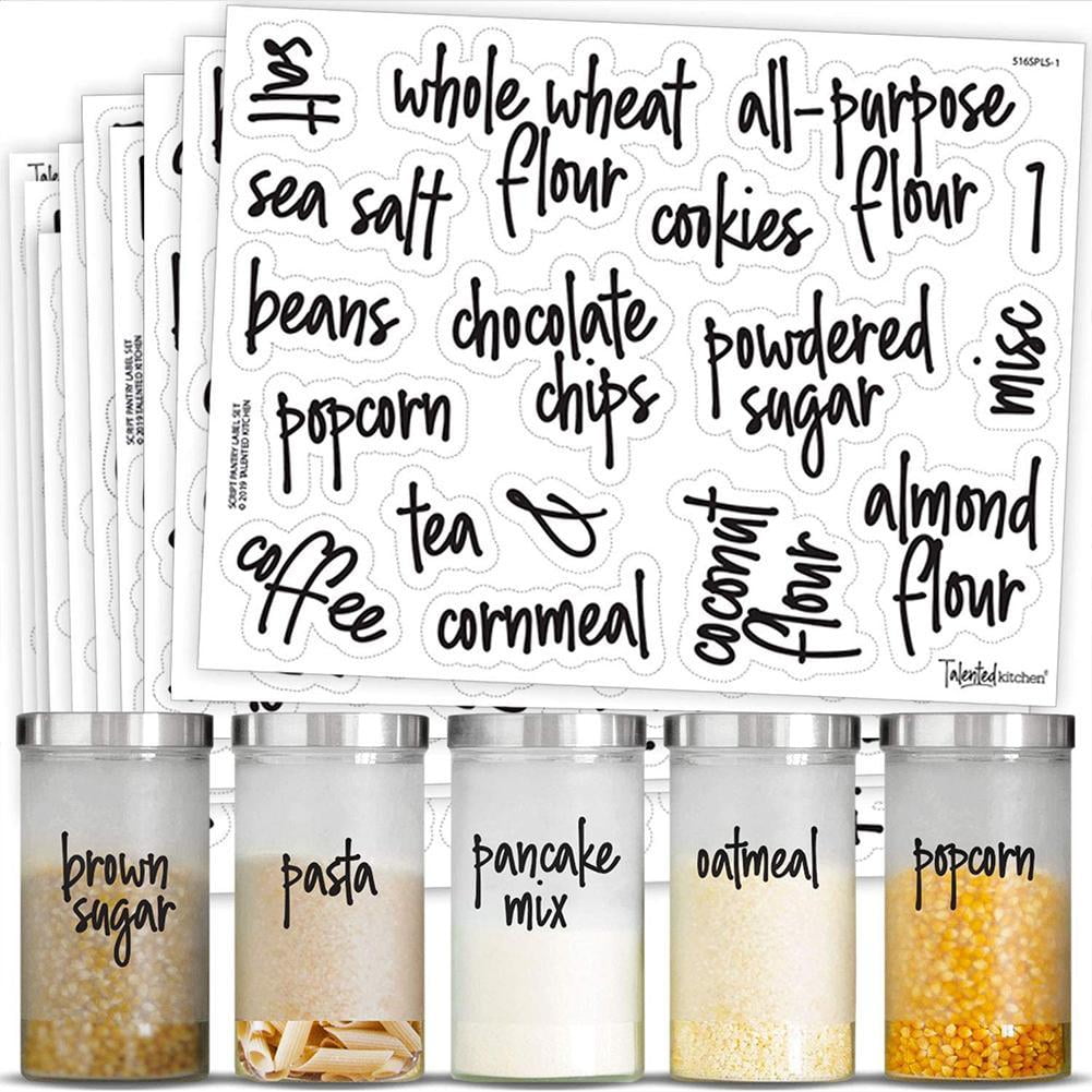 Gracefulvara 8PC Kitchen Pantry Vinyl Decal labels Stickers Jar 2021 ...
