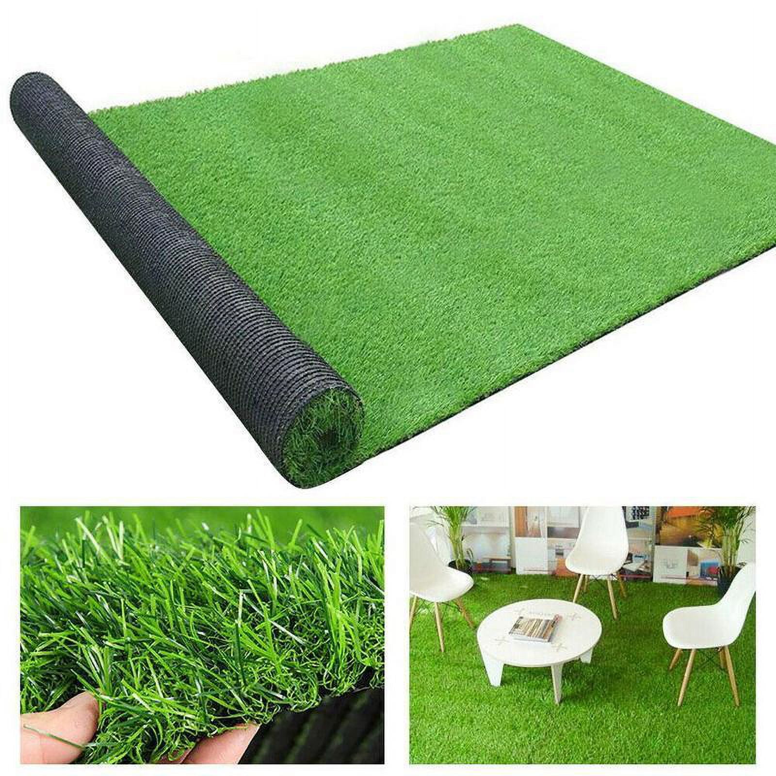 Gracefulvara Artificial Grass Carpet Green Fake Synthetic Garden ...
