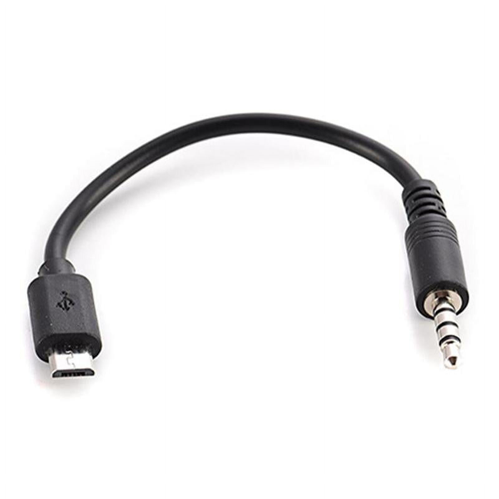 Gracefulvara Black micro usb android to 3.5mm male to male sound card ...